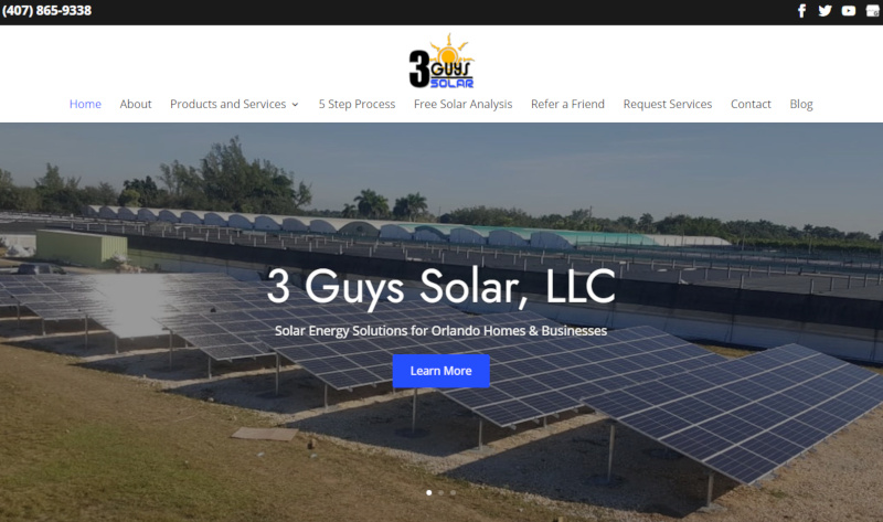 Our New Website is Live! | 3 Guys Solar, LLC